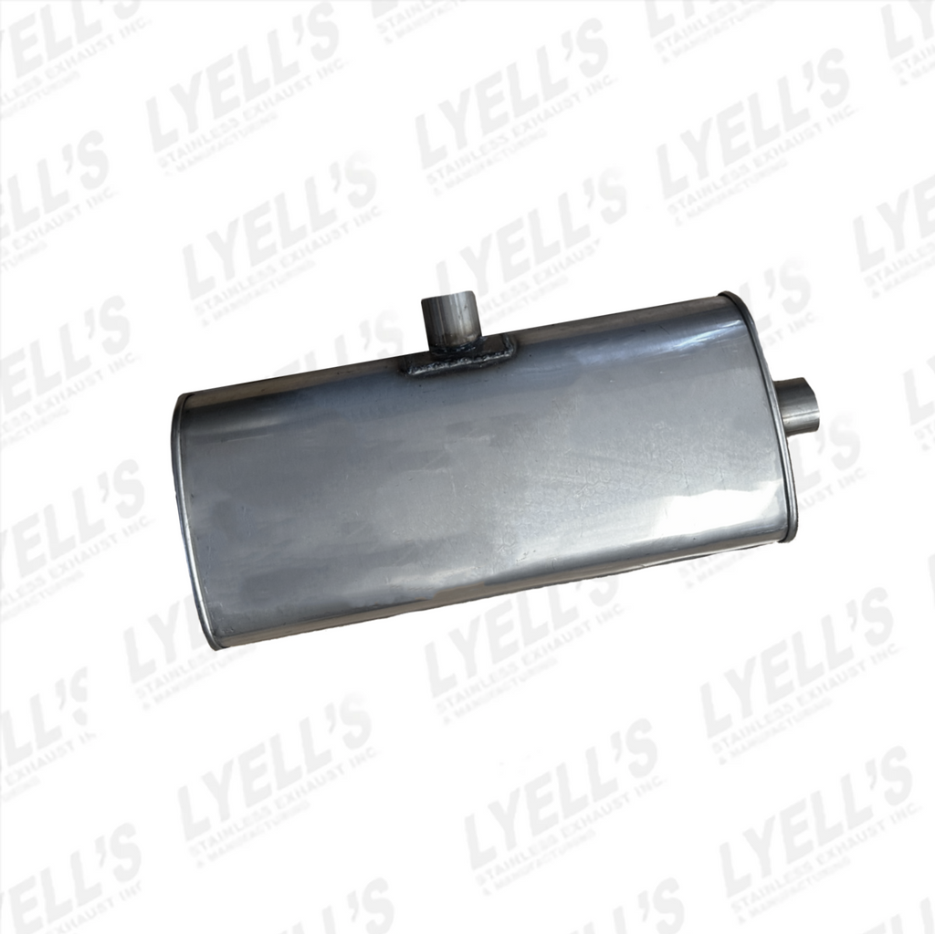 O.E.M. Style 409 Stainless Steel Transverse Muffler Center Side -Singl