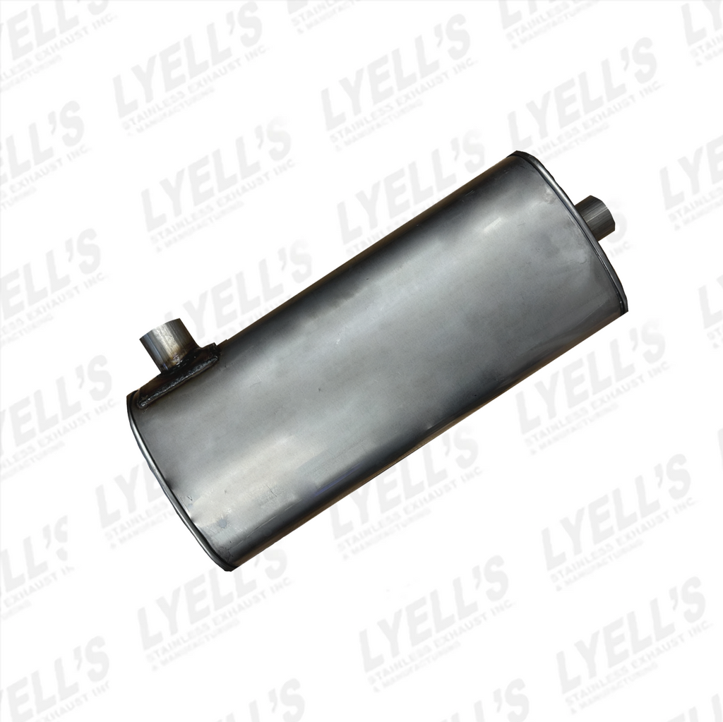 O.E.M. Style 409 Stainless Steel Transverse Muffler Offset Side -Singl