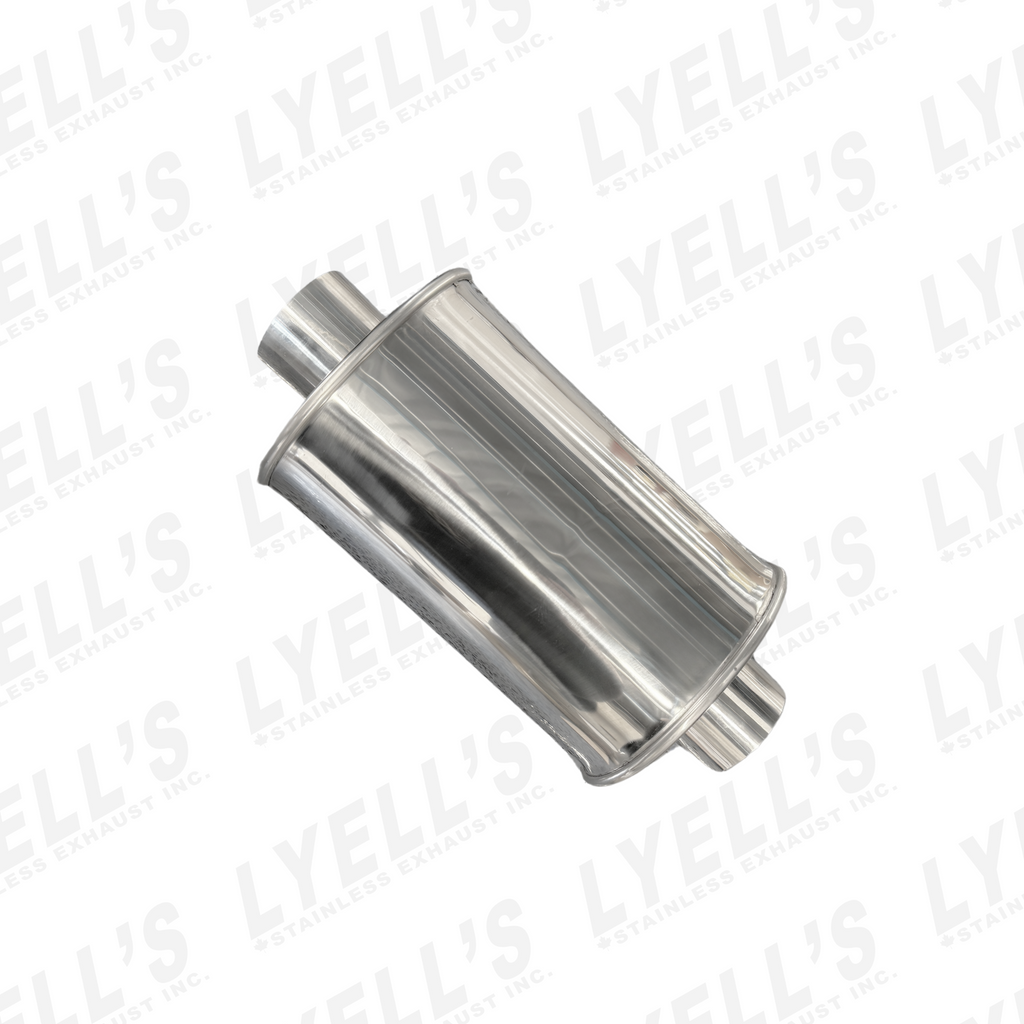 LSP - 3'' x 10'' T304 Stainless Polished Straight Through Resonator