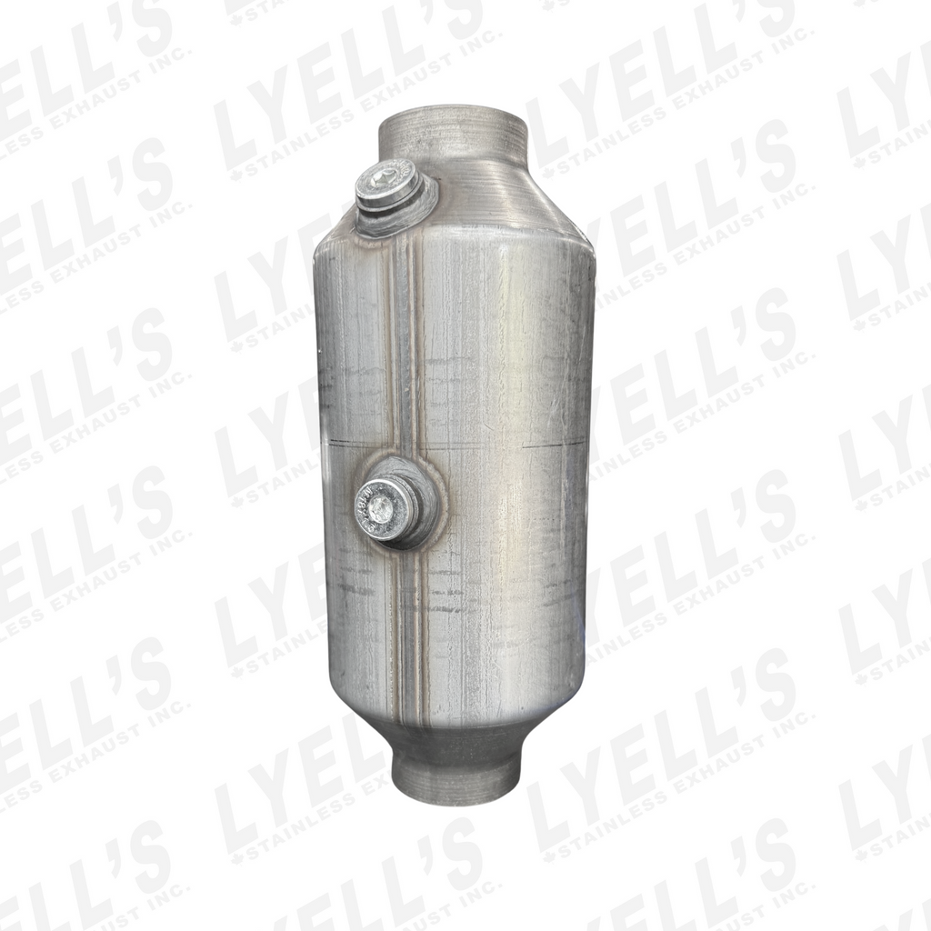3'' OE Style 5'' Round OBDII Catalytic Converter W/ Dual O2 Sensor Bun