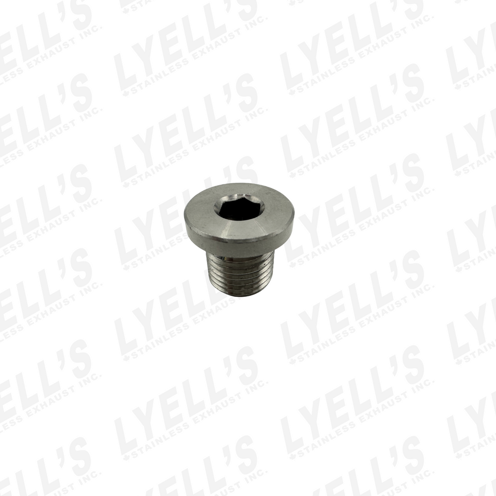 12MM x 1.5 O2 Sensor Plug T-304 Stainless Steel
