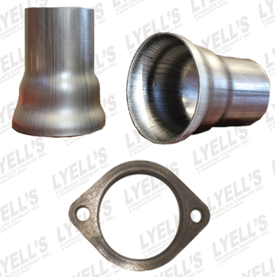 3" Ball Header Collectors Kit - 3" OD: 2 Hole Flange 409 Stainless