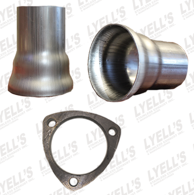 3" Ball Header Collectors Kit - 2½ OD: 3 Hole Flange Aluminized