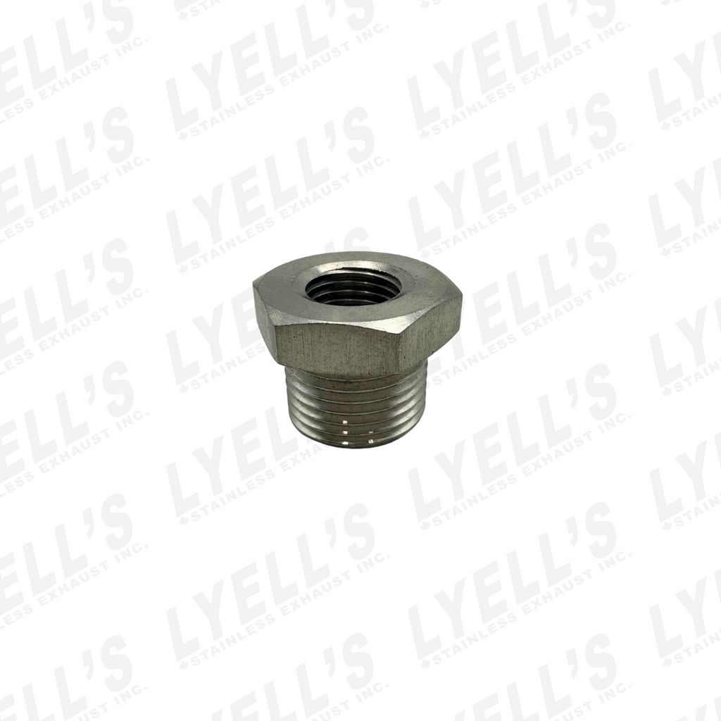 12mm - 18mm O2 Sensor Adapter - T-304 Stainless Steel