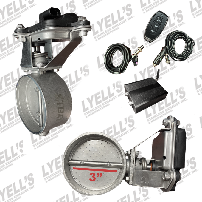 3'' Electronic Exhaust Cut Out Valve Kit - Remote Control